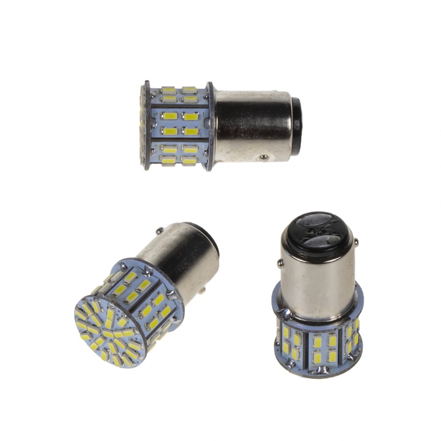 LED BAY15d bílá, dvouvlákno, 12V, 50LED/3014SMD | Kanaco, spol. s r.o.