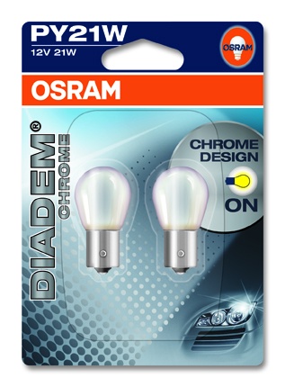 OSRAM 12V PY21W (BAU15S) 12V diadem chrome (2ks) oranžová Duo-blister | Kanaco, spol. s r.o.