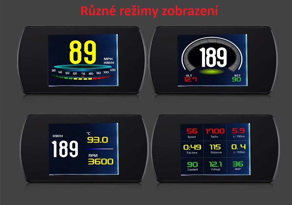 Palubní DISPLEJ 3" LCD, OBDII, FULL | TAŽNÁ, AUDIO - VIDEO, ZABEZPEČENÍ ...